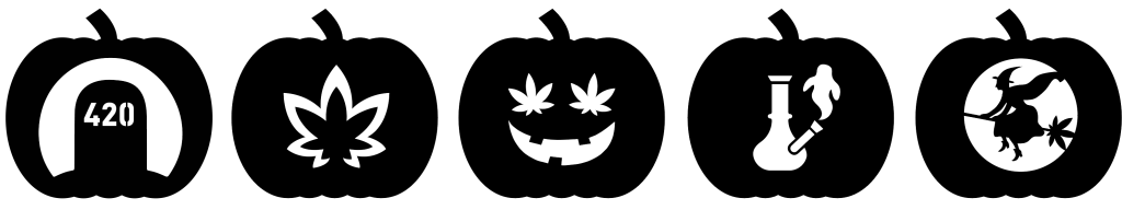 Cannabis-Themed Pumpkin Carving Templates • Feel State | Cannabis ...